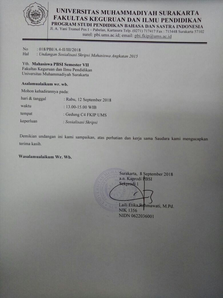 Undangan Sosialisasi Skripsi Mahasiswa Angkatan 2015 – Pendidikan ...